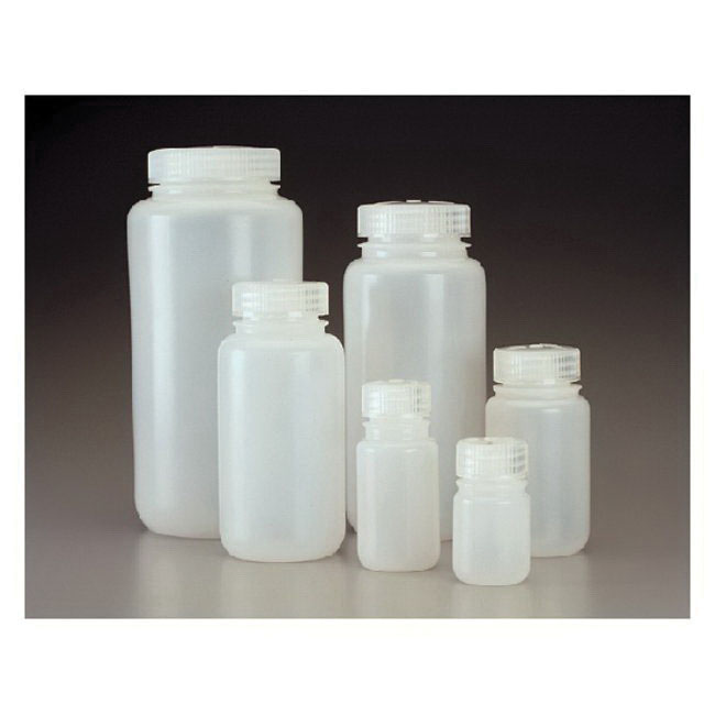 Nalgene™ Natural Translucent HDPE Round Wide Mouth Bottle with Closure ...